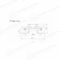 China 4 Hole Plate Hydraulic Hinge Half Overlay Soft Close Cabinet Hardware 35mm Cup for sale