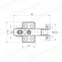 China 4 Hole Plate Hydraulic Hinge Half Overlay Soft Close Cabinet Hardware 35mm Cup for sale