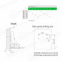 China 4 Hole Plate Hydraulic Hinge Half Overlay Soft Close Cabinet Hardware 35mm Cup for sale