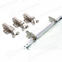 China 4 Hole Plate Hydraulic Hinge Half Overlay Soft Close Cabinet Hardware 35mm Cup for sale