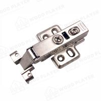 China 4 Hole Plate Hydraulic Hinge Half Overlay Soft Close Cabinet Hardware 35mm Cup for sale