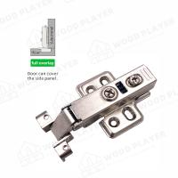 China 4 Hole Plate Hydraulic Hinge Half Overlay Soft Close Cabinet Hardware 35mm Cup for sale
