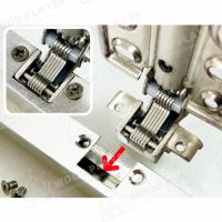 China 4 Hole Plate Hydraulic Hinge Half Overlay Soft Close Cabinet Hardware 35mm Cup for sale