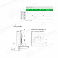 China 100 Degree Grade 3 Cabinet Door Hydraulic Hinge Soft Close Clip On Concealed 35mm Cup 1.2mm Arm for sale