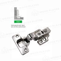 China Stainless Steel 201 Two Way Soft Close Folding Cabinet Door Hinge 35mm Cup 100 Degree for sale