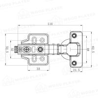 China 11.5mm Cup Depth Two Way Gate Hinge Stainless Steel 201 Soft Close 35mm Cup for sale