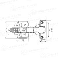 China 0.7mm Thick 35mm Cup Butterfly Hinge Soft Close Furniture Cabinet Hardware Fittings for sale