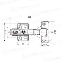 China K5 Series Clip On One Way Soft Closing Hydraulic Hinge 35mm Cup 100 Degree Opening for sale