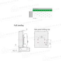China K5 Series Clip On One Way Soft Closing Hydraulic Hinge 35mm Cup 100 Degree Opening for sale
