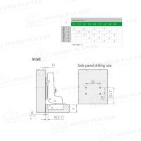 China K5 Series Clip On One Way Soft Closing Hydraulic Hinge 35mm Cup 100 Degree Opening for sale