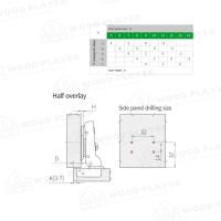 China K5 Series Clip On One Way Soft Closing Hydraulic Hinge 35mm Cup 100 Degree Opening for sale