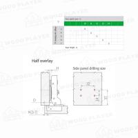 China Stainless Steel 304 Clip On Cabinet Hinge 100 Degree 3D Adjustable for 16-28mm Doors for sale