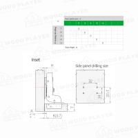 China Stainless Steel 304 Clip On Cabinet Hinge 100 Degree 3D Adjustable for 16-28mm Doors for sale