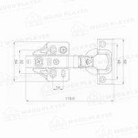 China Stainless Steel 304 Clip On Cabinet Hinge 100 Degree 3D Adjustable for 16-28mm Doors for sale