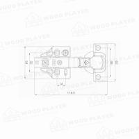 China Clip-on Hydraulic Hinge 35mm Cup 100° Opening Angle Soft Close Cabinet Door Furniture Hardware for sale