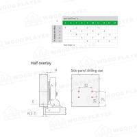 China Clip-on Hydraulic Hinge 35mm Cup 1.2mm Arm Soft Close Cabinet Door Hinge for 15-24mm Door for sale