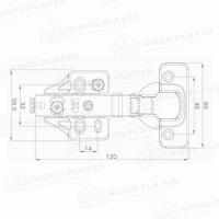 China WPFA-K6-2C Clip-on Hydraulic Hinge 3D Adjustable Soft Close for 16-28mm Cabinet Doors for sale