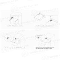 China WPFA- 19mmB 3-Fold concealed Drawer Slide  With Clip-on Handle Push Open Full Extension Concealed Slides3-Fold Concealed for sale