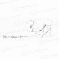 China WPFA-19mm 3-Fold concealed Drawer Slide With Adjustable Nail Push Open Conceaed Slide with Adjustable Nails for sale