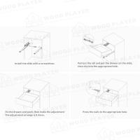China WPFA-19mm 3-Fold concealed Drawer Slide With Adjustable Nail Push Open Conceaed Slide with Adjustable Nails for sale