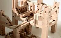 China Customized Logo 122PCS Wooden Puzzles Marble Run Wooden Blocks for sale