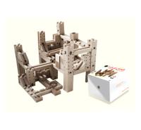 China Customized Logo 122PCS Wooden Puzzles Marble Run Wooden Blocks for sale