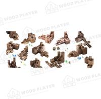 China 44Pcs Wooden Puzzles Building Blocks Marble Run DIY Toy for sale