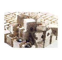 China 44Pcs Wooden Puzzles Building Blocks Marble Run DIY Toy for sale