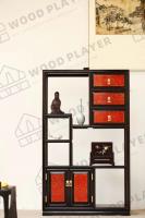 China Rosewood Mahogany Antique Display Cabinet 180cm Standing Book Storage Shelf for sale
