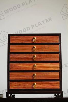 China Purple Sandalwood Burmese Flower Chinese Tea Cabinet 80cm Custom Solid Wood Storage for sale