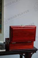 China Red Sandalwood Sanded Wood Jewelry Box 40x23x19cm Hand Portable Case for sale