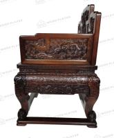 China Luxury Chinese Antique Wood Armchair 300 kg Load Capacity Solid Wood Classic Seat for sale