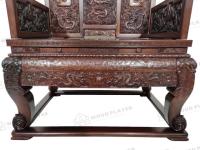 China Luxury Chinese Antique Wood Armchair 300 kg Load Capacity Solid Wood Classic Seat for sale