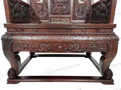 China Luxury Chinese Antique Wood Armchair 300 kg Load Capacity Solid Wood Classic Seat for sale