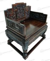 China Luxury Chinese Antique Wood Armchair 300 kg Load Capacity Solid Wood Classic Seat for sale