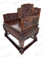 China Luxury Chinese Antique Wood Armchair 300 kg Load Capacity Solid Wood Classic Seat for sale