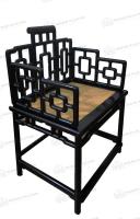 China CE Brown Seven Screens Ebony Chair Original Wood Antique Armchair 48x37x100cm for sale