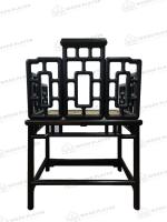 China CE Brown Seven Screens Ebony Chair Original Wood Antique Armchair 48x37x100cm for sale