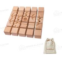 China Wooden Marble Run Building Blocks 25pcs Educational Toy for Kids Hand Eye Coordination for sale