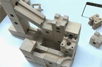 China Intellectual Development Toy 46 Pcs Wooden Puzzles Marble Run Building Blocks for sale