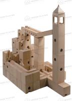 China Beige Educational Wooden Puzzles Marble Race Run Building Blocks for sale