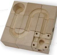 China Beige Educational Wooden Puzzles Marble Race Run Building Blocks for sale