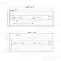 China WPFA-45mm 3-Fold Ball Bearing Slide Full Extension Soft Close Drawer Slide 35-45kg for sale