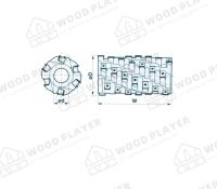 China 40CrMo Extra Dense Tooth Woodworking Machine Blades Spiral Cutterhead for sale