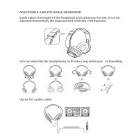 China 50mm Driver Over Ear Headphones with Passive Noise Isolation and 3.5mm to 6.3mm Adapter for Studio Monitoring for sale