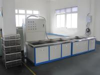 China Semi Auto 6 Tanks Ultrasonic Cleaning Line 20kHz Automatic Ultrasonic Cleaner With Large Baskets Drying for sale