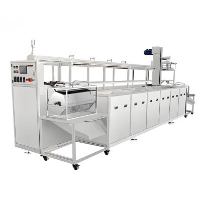 China Fully Automatic Ultrasonic Cleaning Equipment With Roller Baskets For Oil Removal for sale