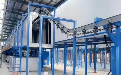 China High-Adhesion Vertical Powder Coating System for Aluminum Profiles - Compliant with EN Standards for sale