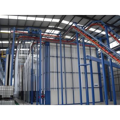 China Cost-Effective Aluminum Profile Vertical Powder Coating Line for Southeast Asia Factories for sale