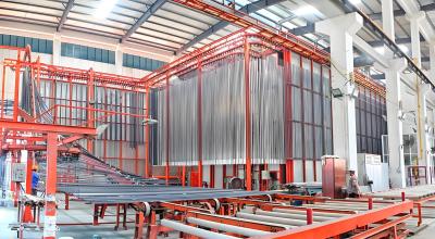 China Fully Automated Aluminum Profile Vertical Powder Coating Line with Fast Curing for sale